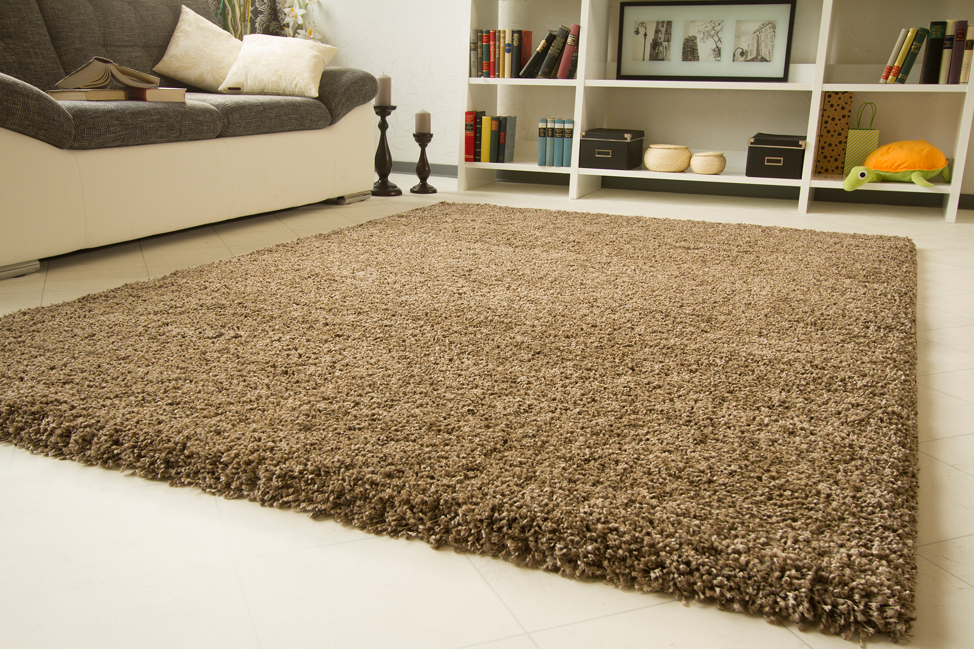 VERY THICK PLAIN SOFT SHAGGY RUG FUNNY LUXUS NON SHEDDING SMALL X-LARGE ...